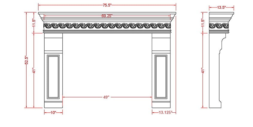 Brighton Classic Series Stone Fireplace Mantel